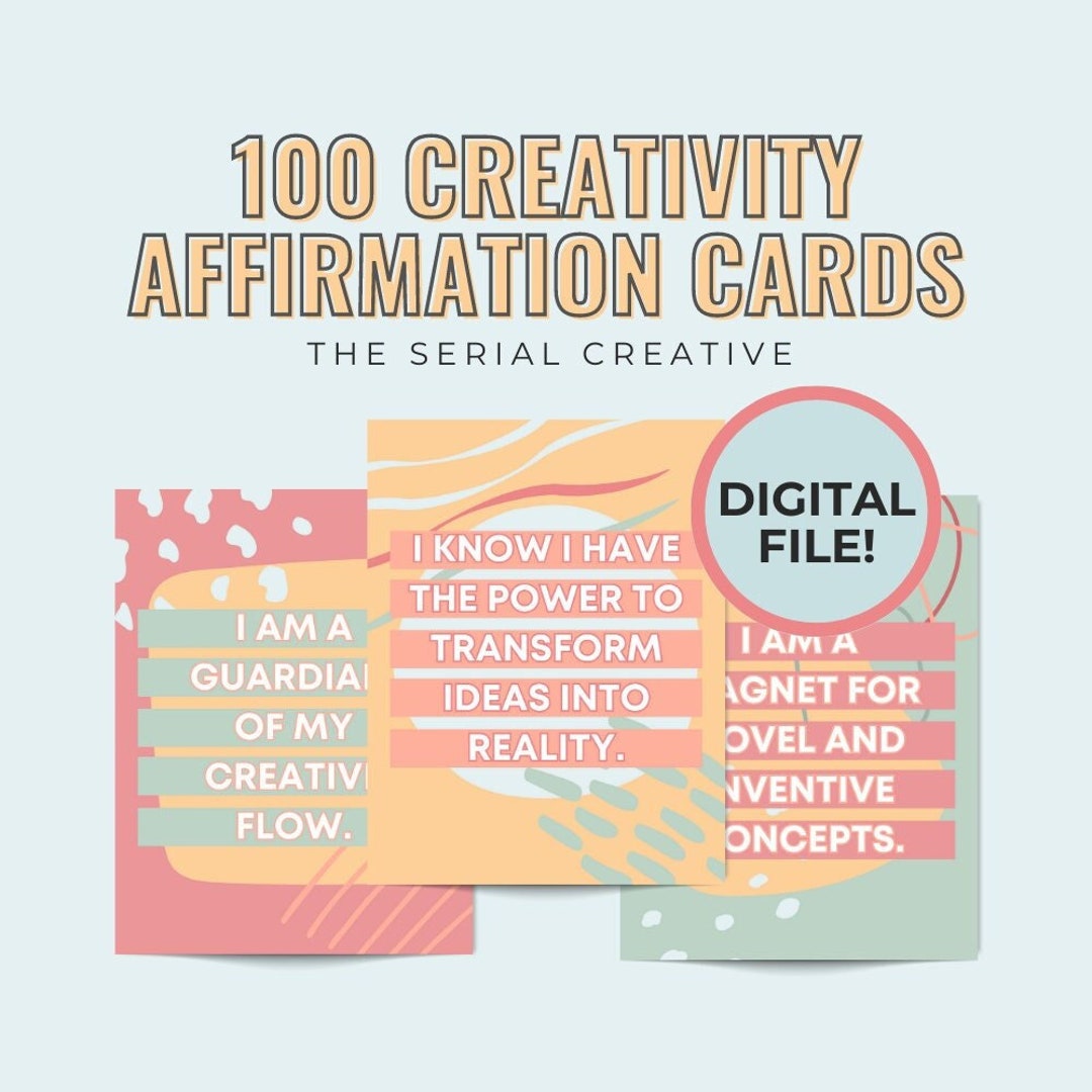 Printable Creativity Affirmation Cards Creativity Affirmation - Etsy