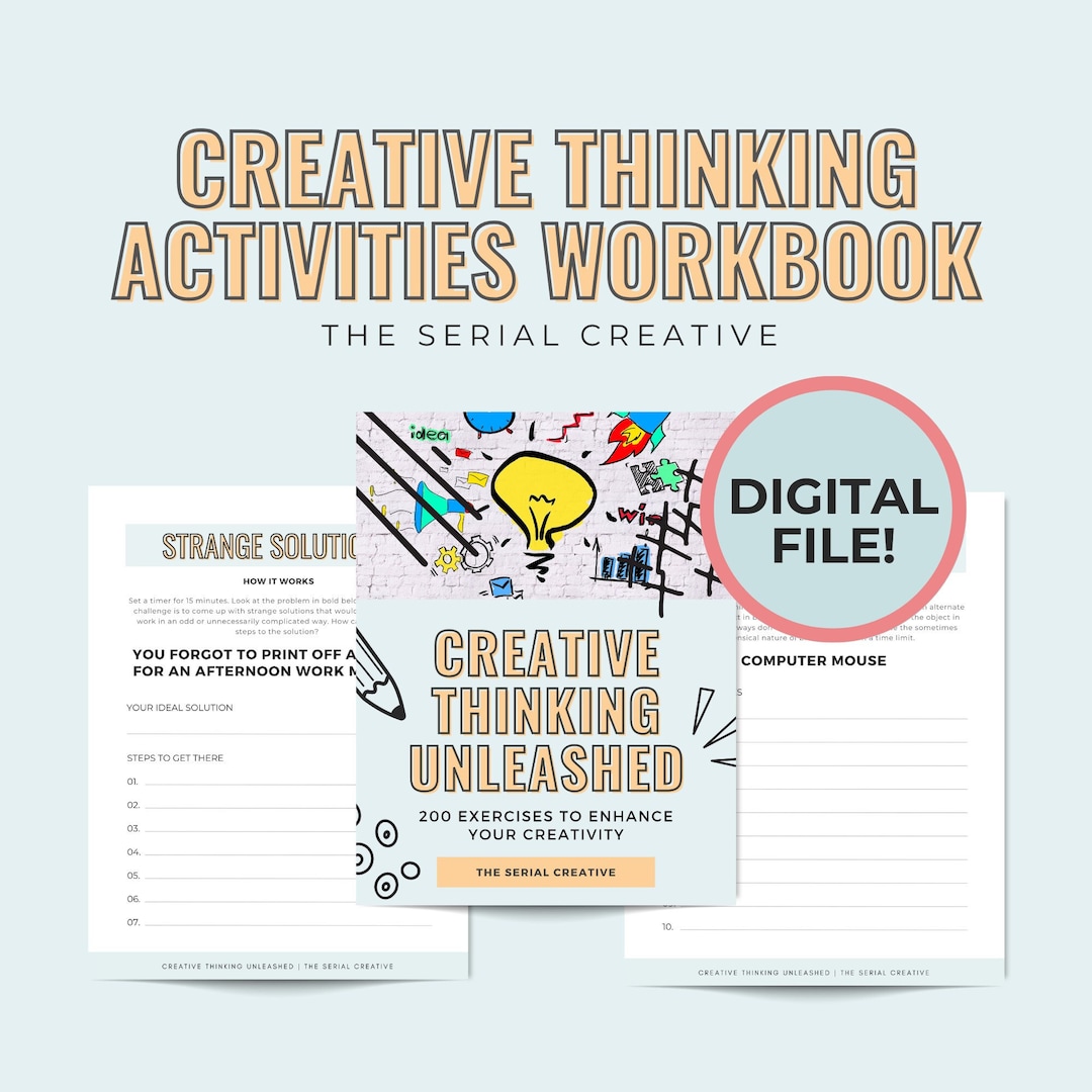 Creative Thinking Unleashed Workbook Creative Activities - Etsy