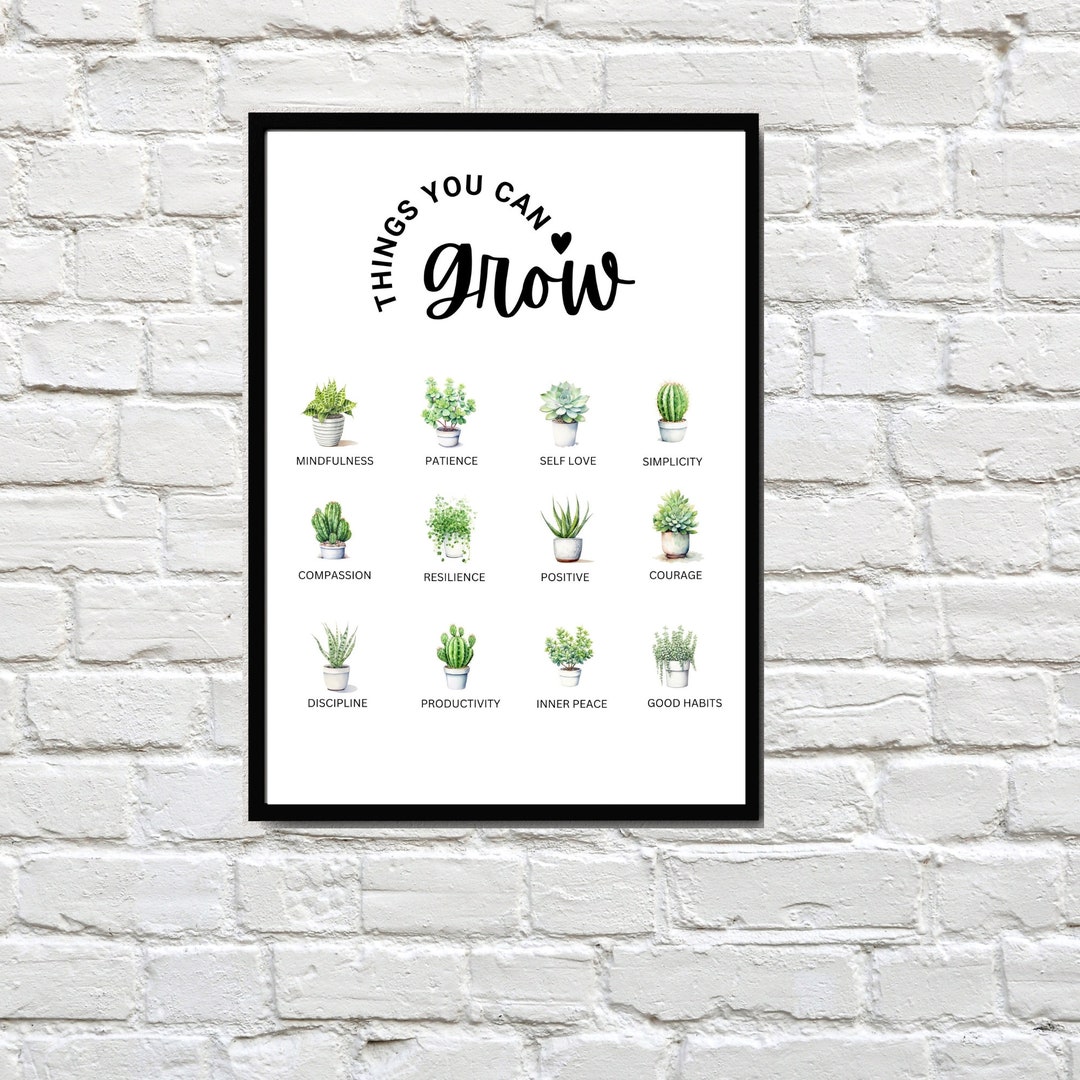Things You Can Grow, Positive Vibes Digital Print Spiritual Gifts ...