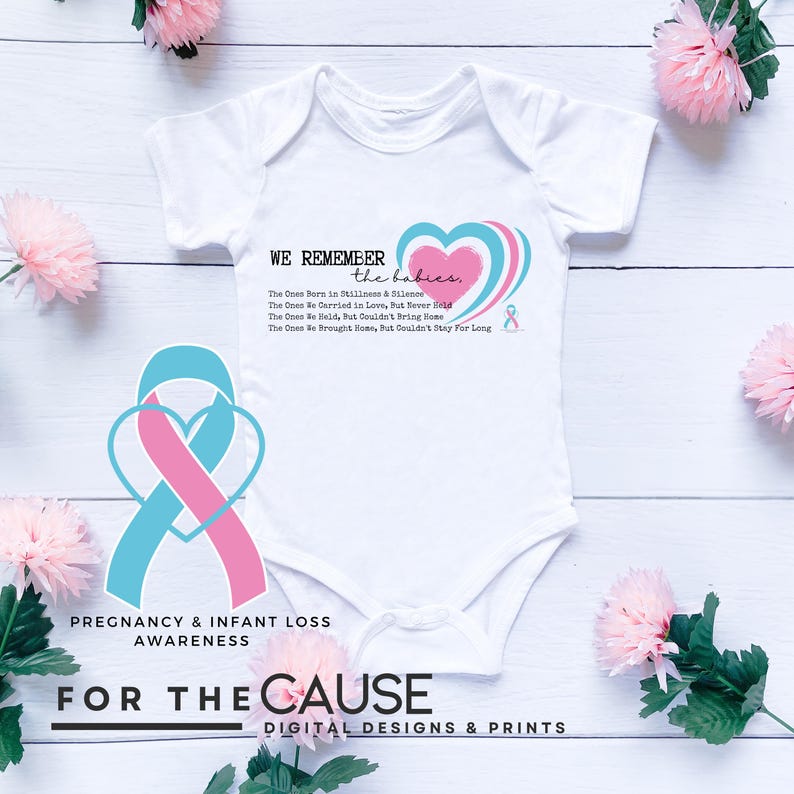 Infant and Pregnancy Loss Awareness PNG SVG | We Remember Babies | Pink ...