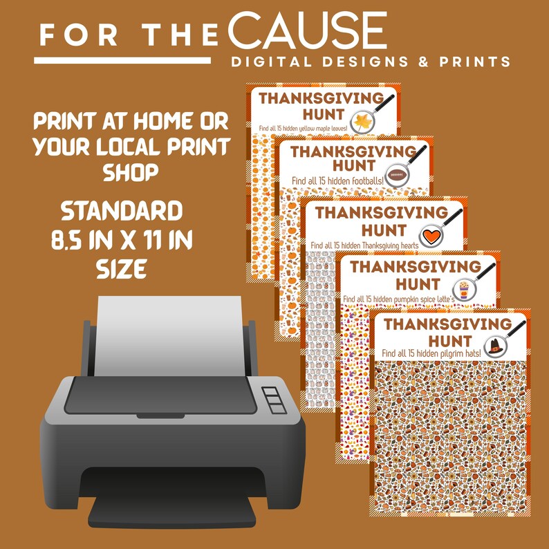 Thanksgiving Hidden Picture Game Bundle | 5 Printable Activity Pages ...