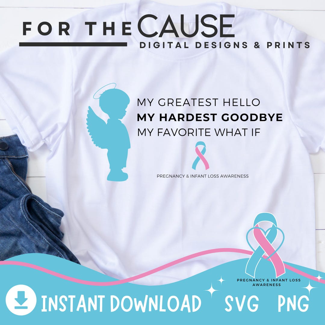 Infant and Pregnancy Loss Memory Awareness SVG PNG Miscarriage Gift for ...