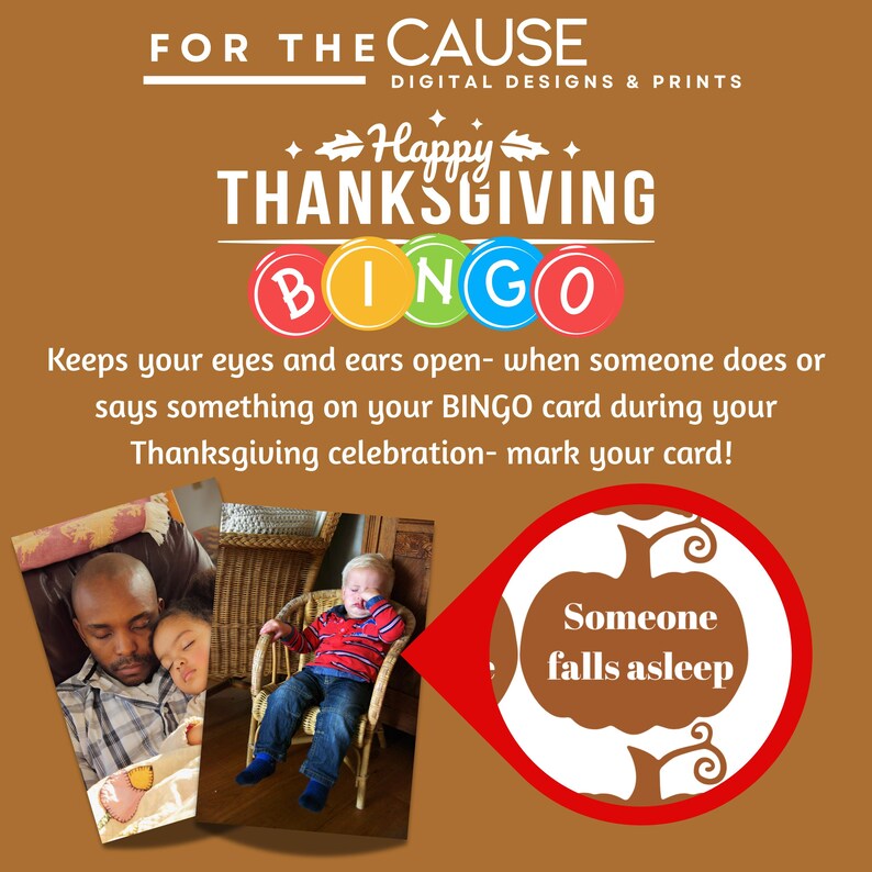 Funny Thanksgiving Bingo Printable Game | Family Friendsgiving Party ...