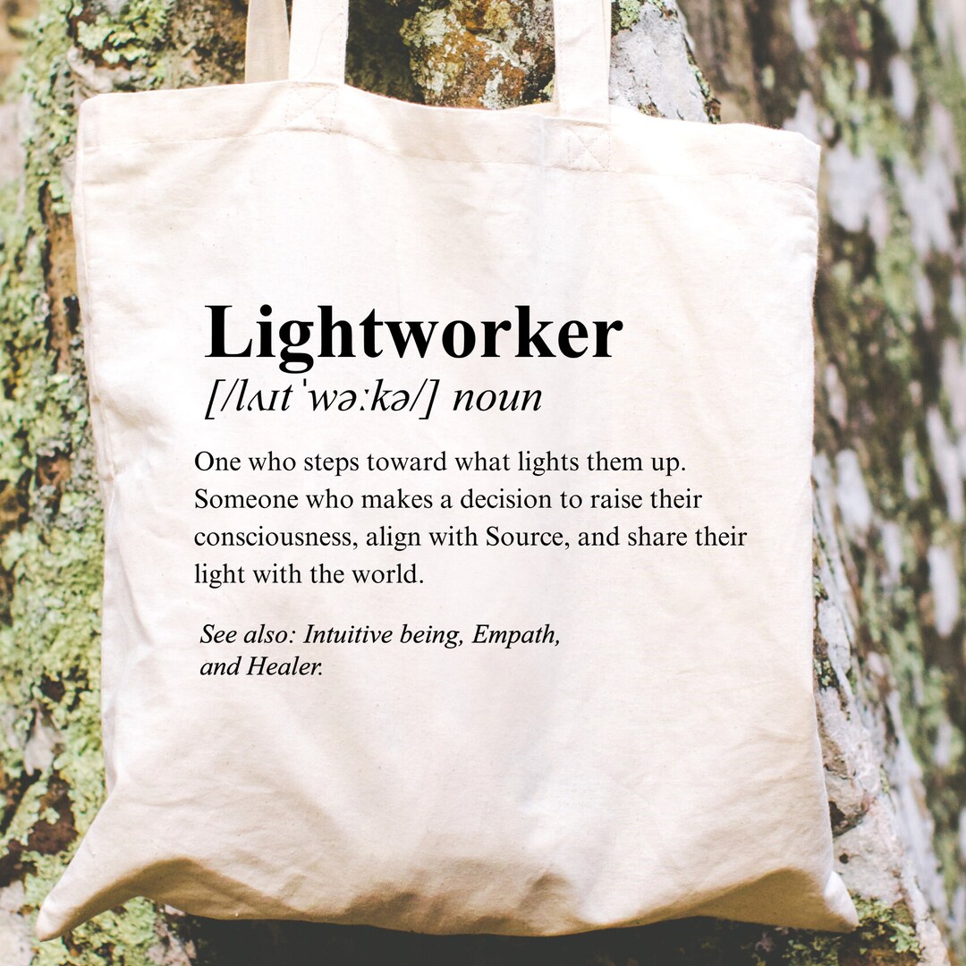 Lightworker Canvas Tote Bag: Spiritual Healer Gift - Etsy