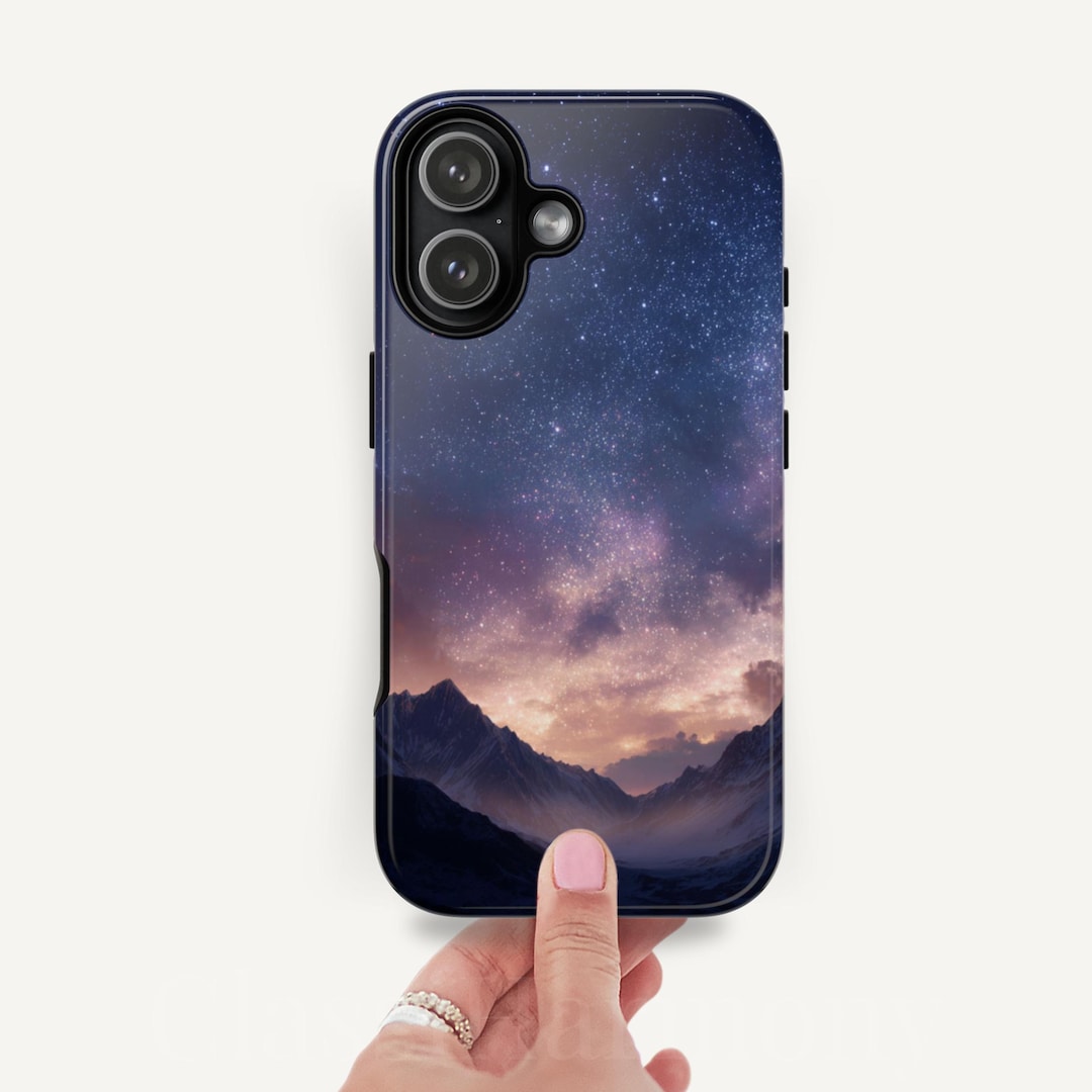 Galaxy Starry Sky Sunset Mountain Nature iPhone Samsung Galaxy Case - Etsy