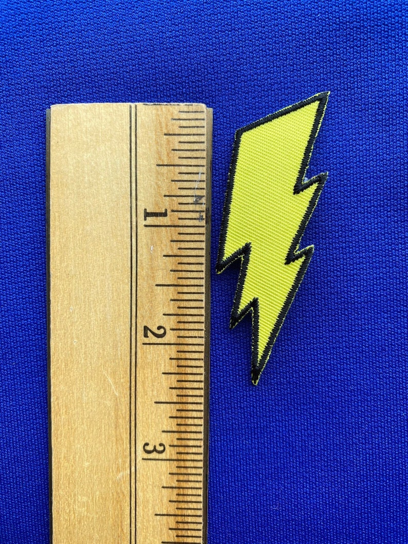 Lightning BOLT Patch Lightning Strike MINI Bright Yellow Quality ...