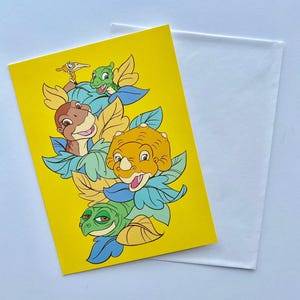 The Land Before Time Vintage 90s CARD Blank Inside All Occasion ...