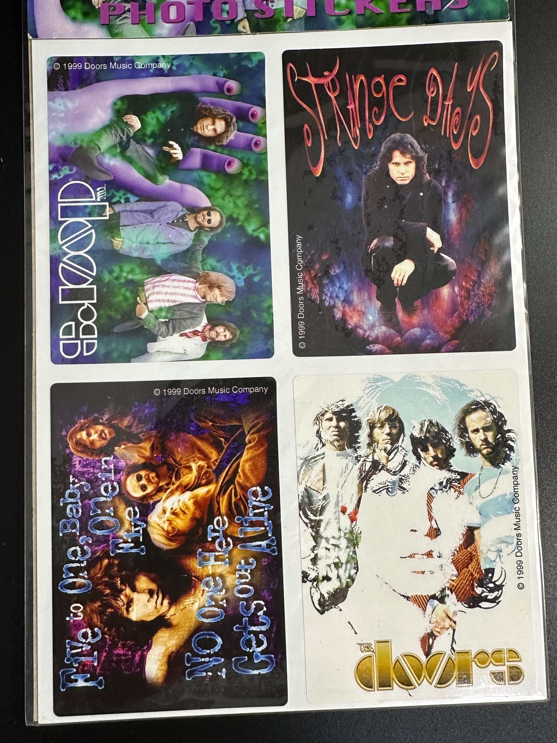 Vintage DOORS Jim Morrison Stickers 90s Unused Colorful Laser Photos ...