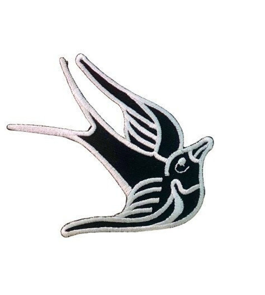 Diving Swallow Sparrow Patch Cloth Embroidered Iron on Sew on Bird ...