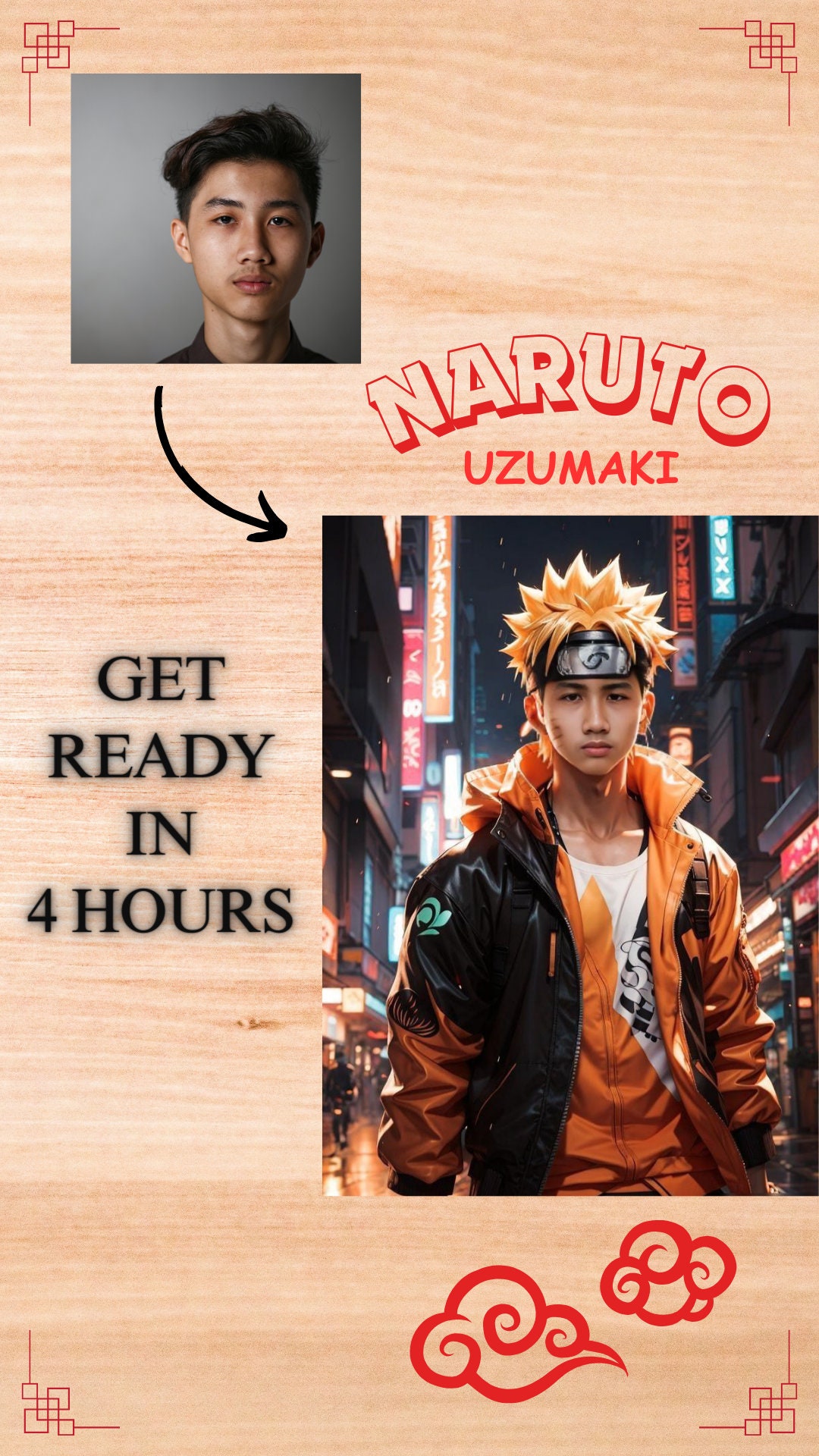 Custom Naruto Shippuden PNG JPEG Custom Portrait Custom - Etsy