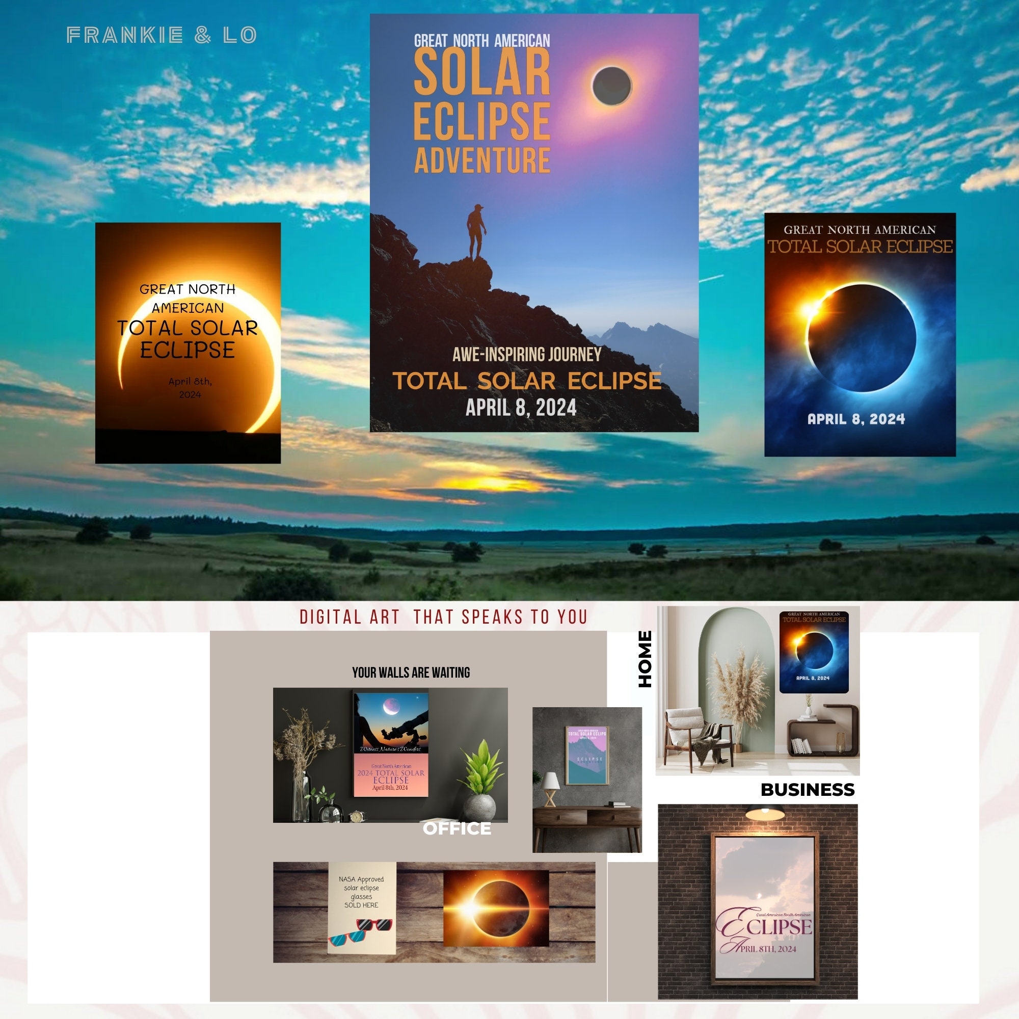 Digital Printable Poster Eclipse 2024 Totality Solar Eclipse Print ...