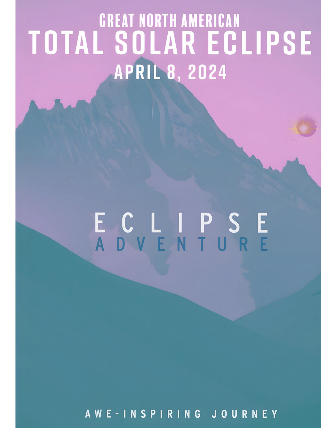 Digital Printable Poster Eclipse 2024 Totality Solar Eclipse Print ...