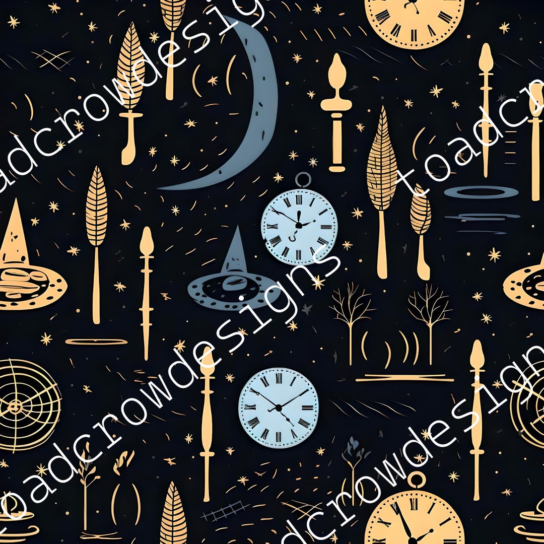 Five Variety Magick Clock Pattern 4k Instant Download for - Etsy