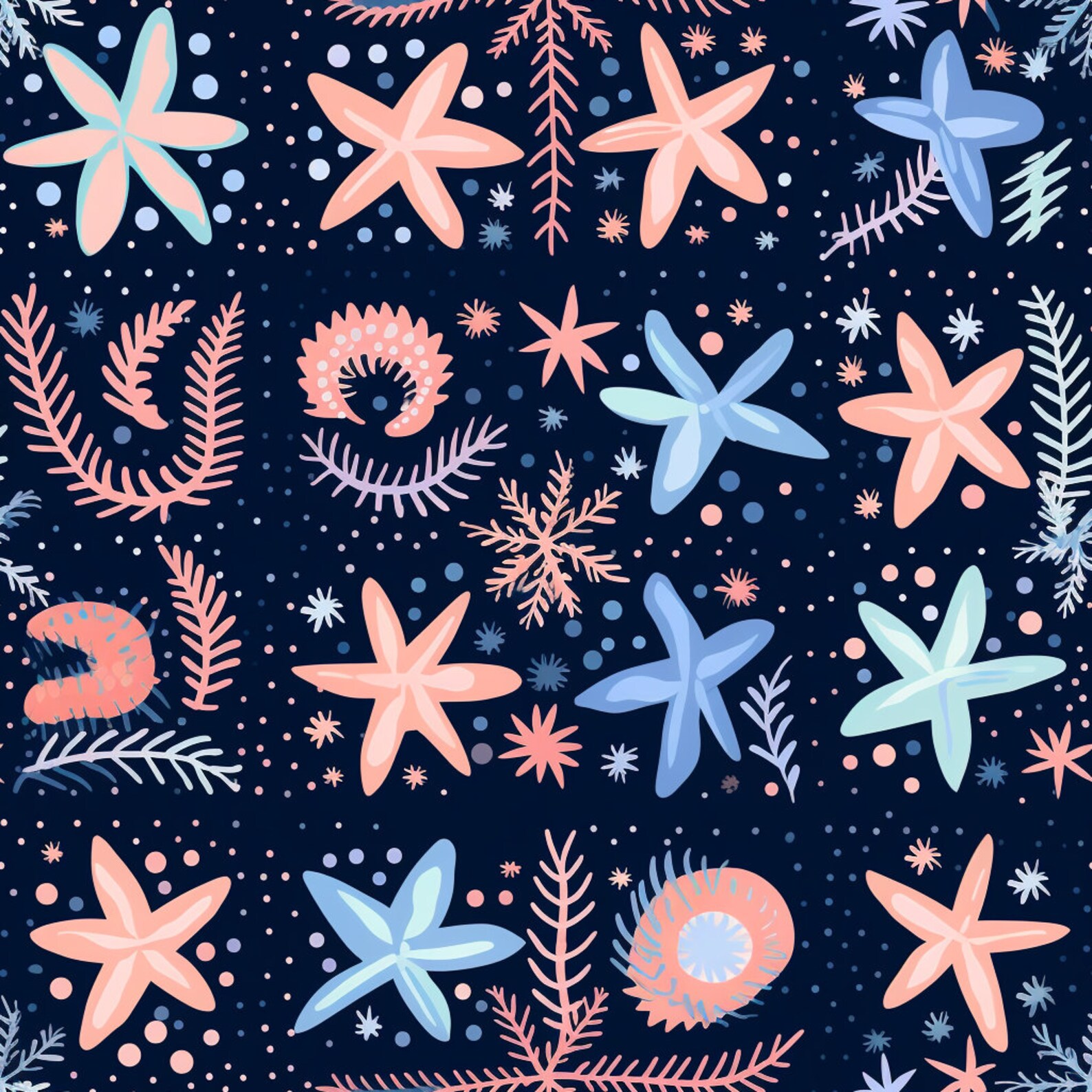 Five Variety Starfish Digital Patterns 4k Instant Download - Etsy