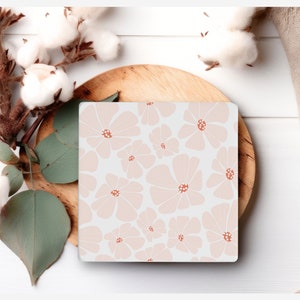 Arsty Aesthetic Floral Coaster Set Square, Mothers Day Flower Gift ...