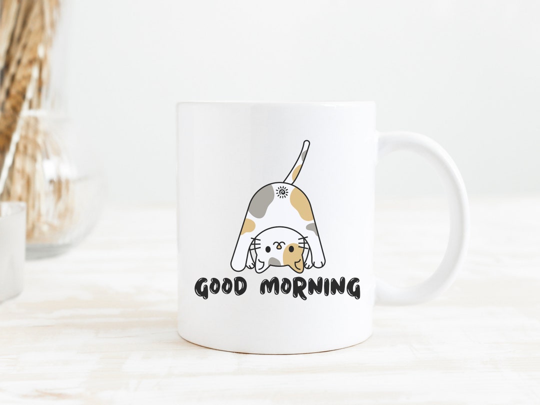 Funny Cat Butt Mug Cute Cat Illustration Mug, Whimsical Cat Butt Meme Mug, Cat Themed Gifts for ...