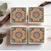 Colorful Mediterranean Cultural Art Coasters Handmade, Mothers Day Gift ...