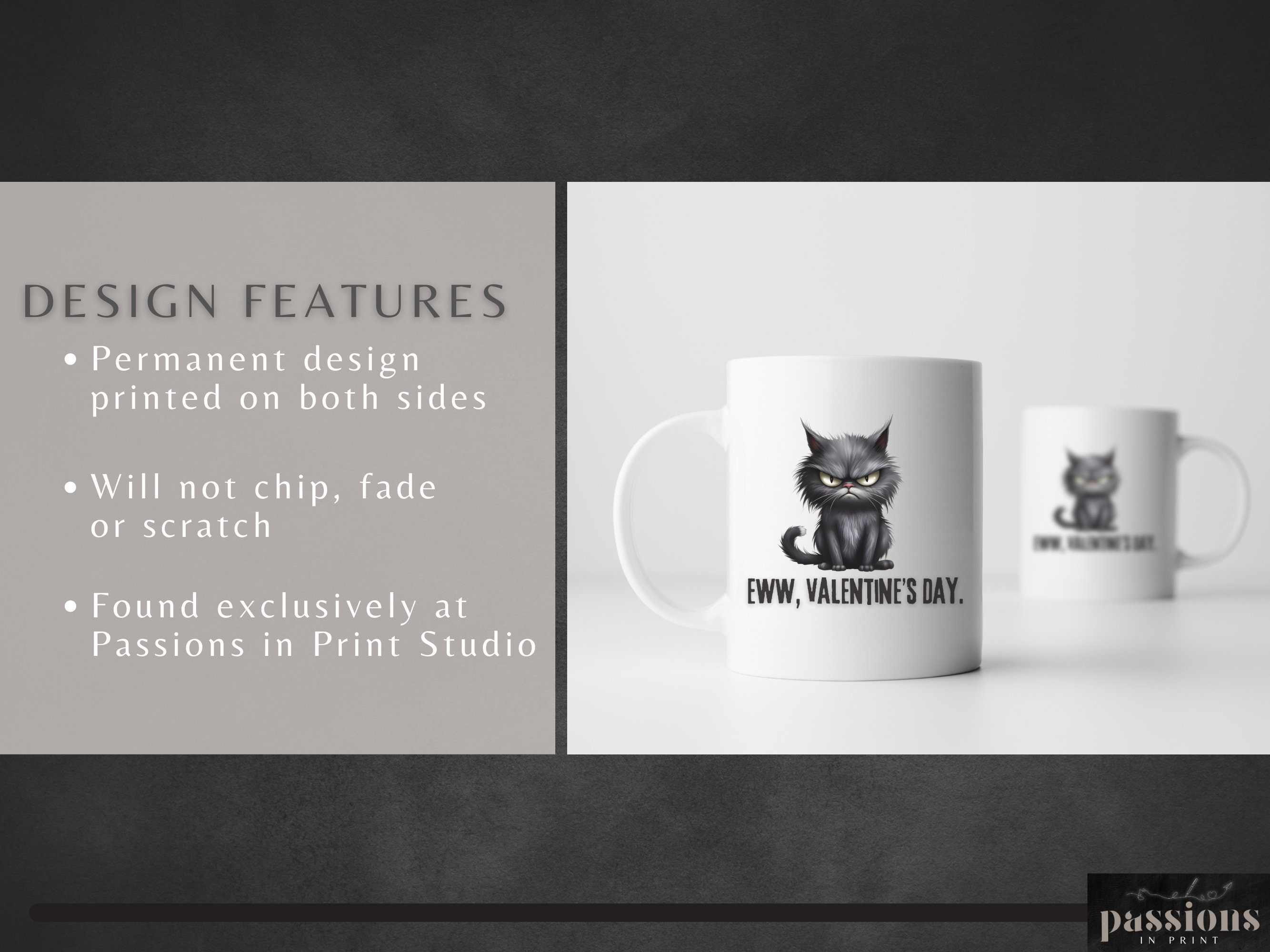 Ew Valentines Day, Crabby Cat Meme Mug Handmade, Fat and Sassy Cat, Not ...