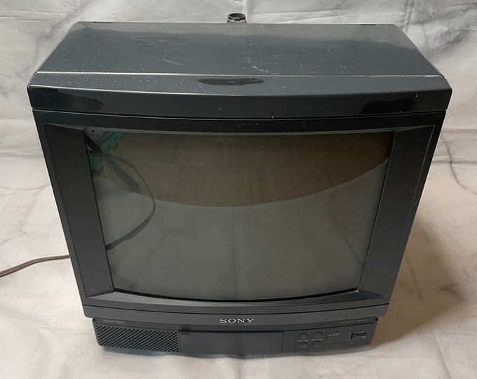 Sony Trinitron 13" CRT Retro Gaming Color TV Coaxial Only KV-13TR10 ...