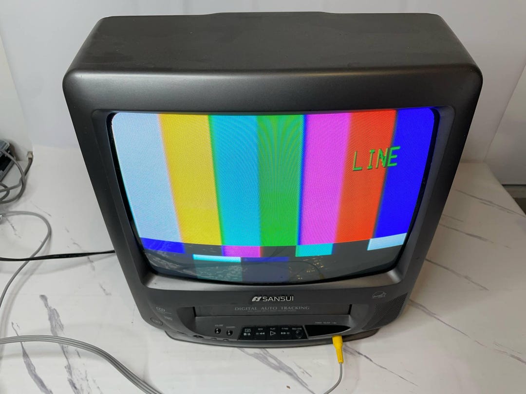 Sansui 13" CRT TV/VHS Combo Retro Gaming - Vintage - No Remote - Tested ...