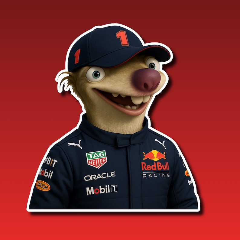 Sid Red Bull Racing Sticker for Laptops, Car, Hydroflasks - Etsy