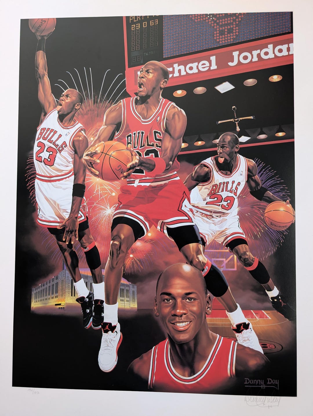 Michael Jordan Collage Lithograph - Etsy