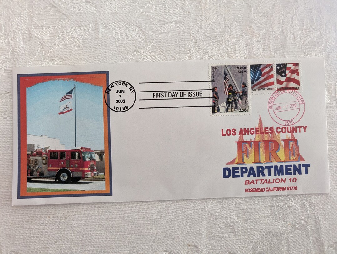 Stamps LA County Fire Department First Day Issue Cachet - Etsy