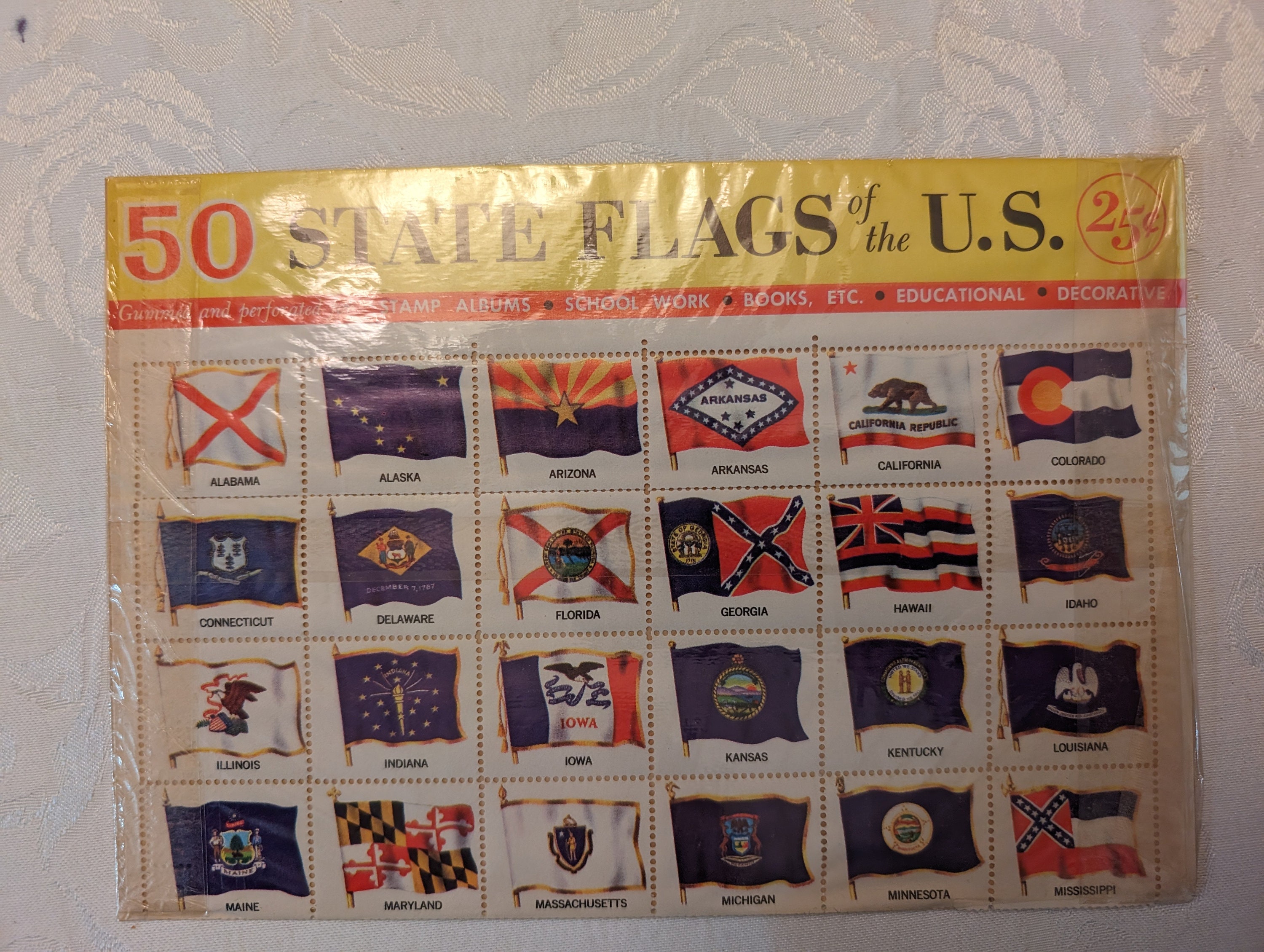 Stamps 50 State Flags of the USA 1962 - Etsy