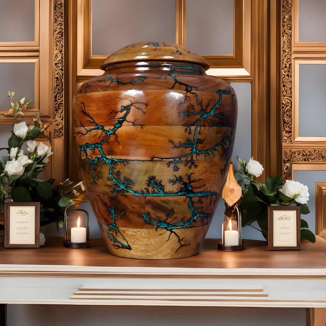 Best Urn for Human Ashes Large Wooden Urn for Cremation Adult Urn Box ...