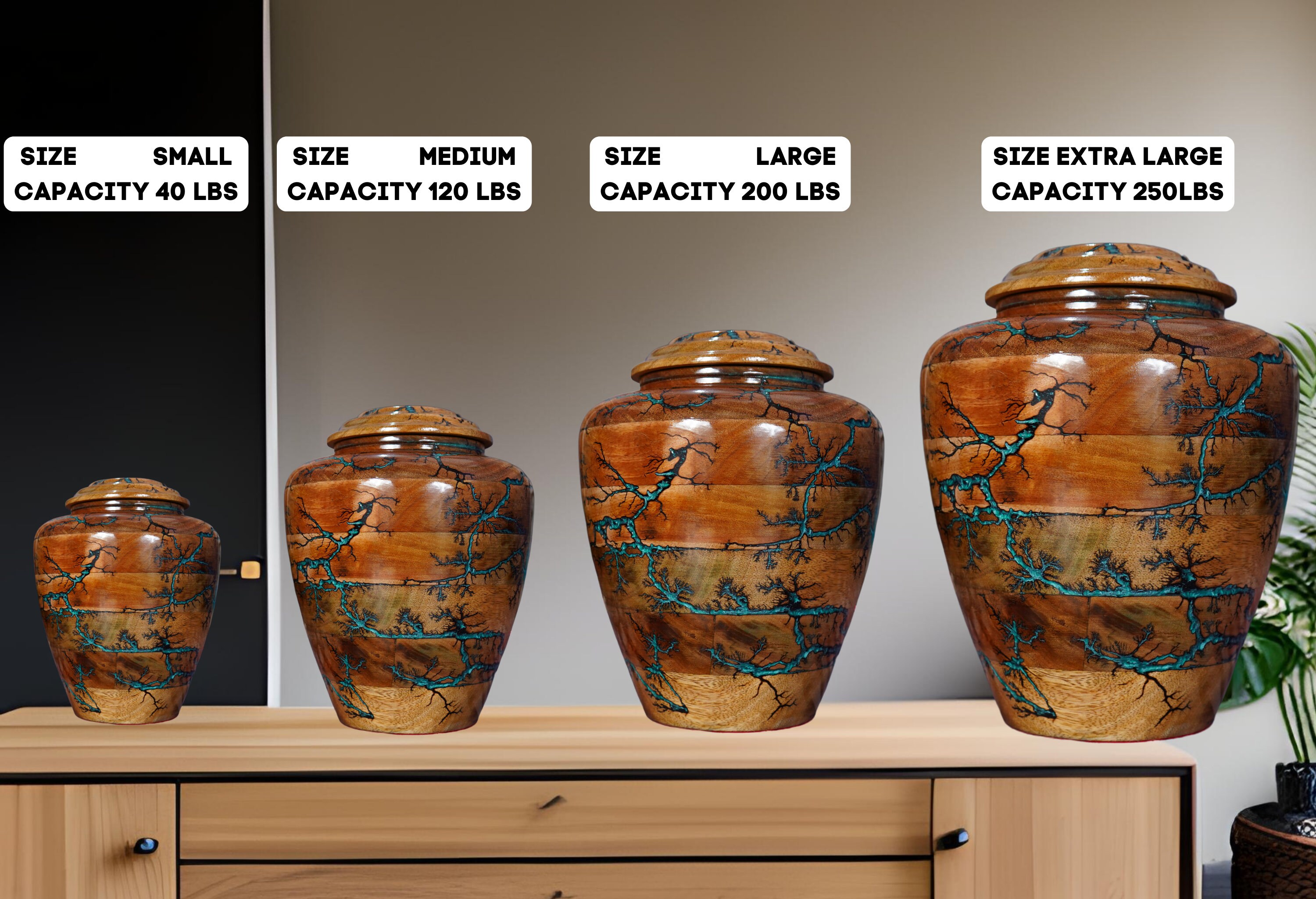 Best Urn for Human Ashes Large Wooden Urn for Cremation Adult Urn Box ...