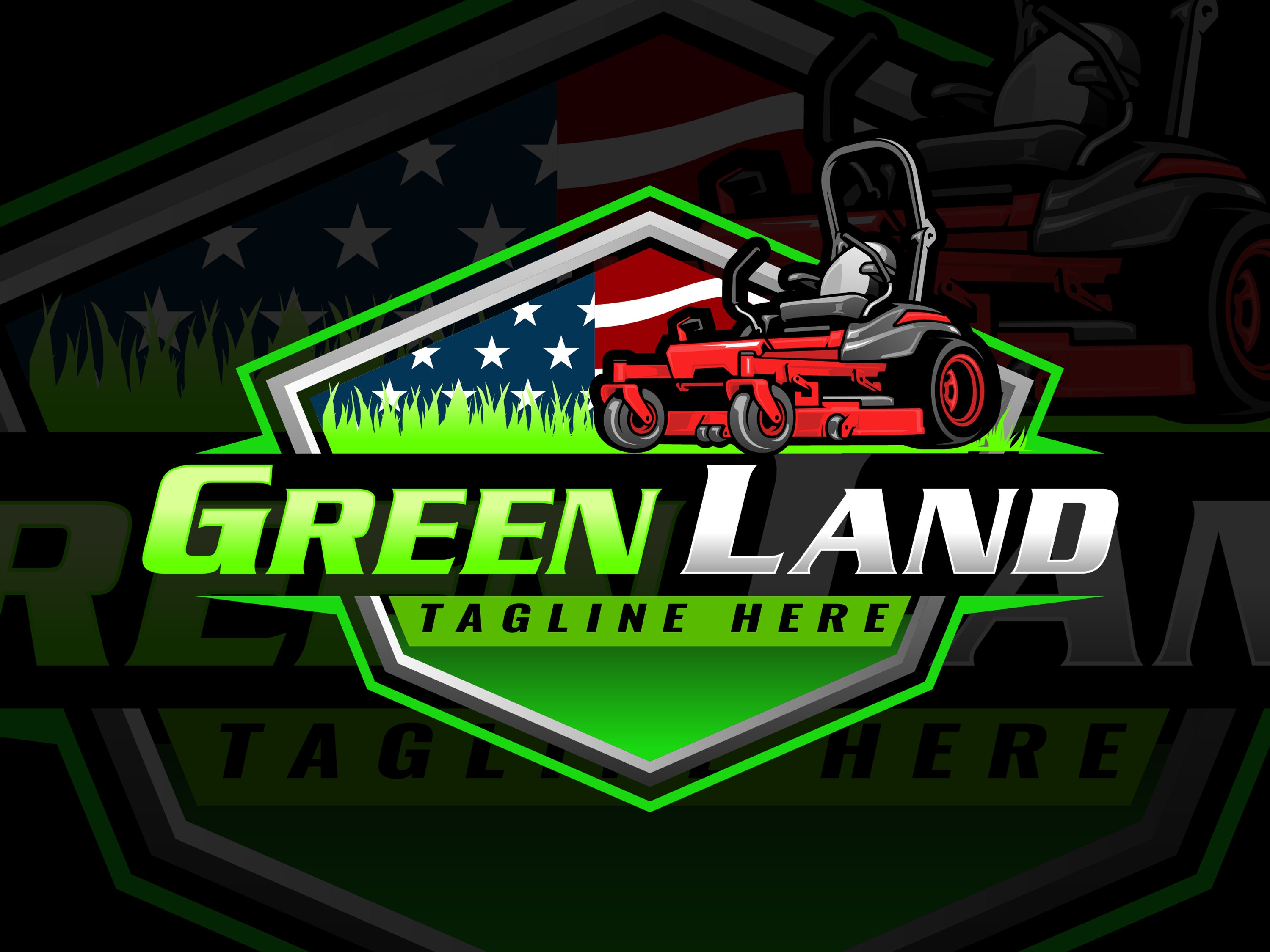 LAWN CARE Logo, Landscaping Logo, Lawn Mower, Zero Turn, Lawn Mowing ...