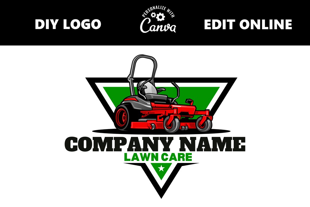 LAWN CARE Logo, Landscaping Logo, Lawn Mower, Zero Turn, Lawn Mowing ...