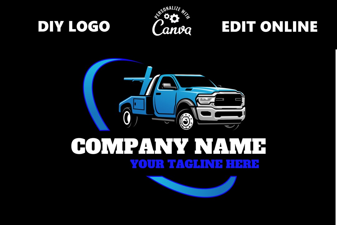 Tow Truck Logo, Logistics Logo, Box Truck Logo, Truck SVG ...