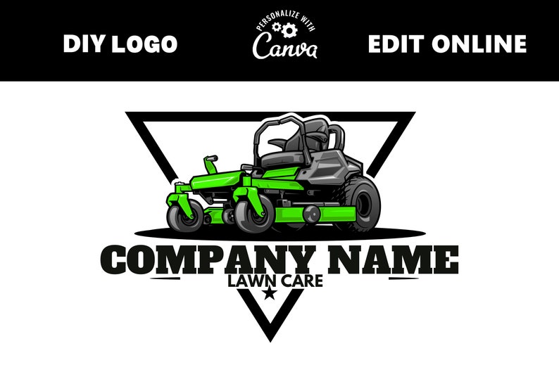 LAWN CARE Logo, Landscaping Logo, Lawn Mower, Zero Turn, Lawn Mowing ...