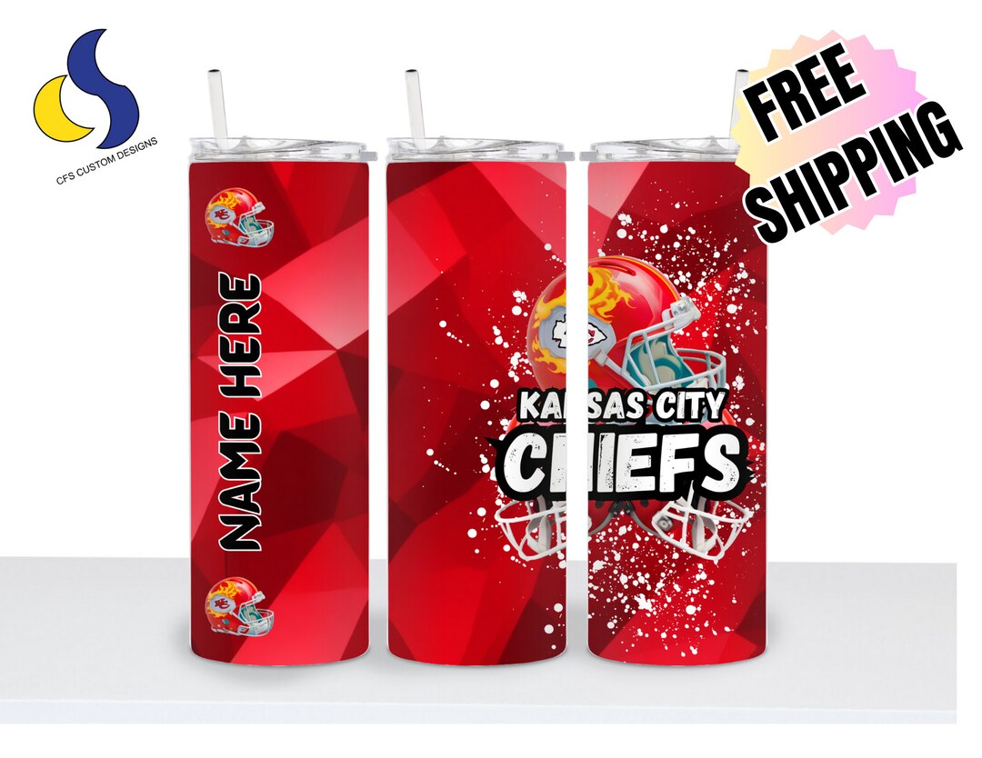Kansas City Chiefs Custom Football Sublimation Tumbler-customizable ...