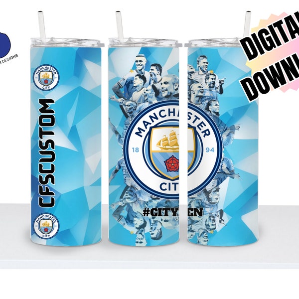 Manchester City Tumbler Wrap - Etsy UK