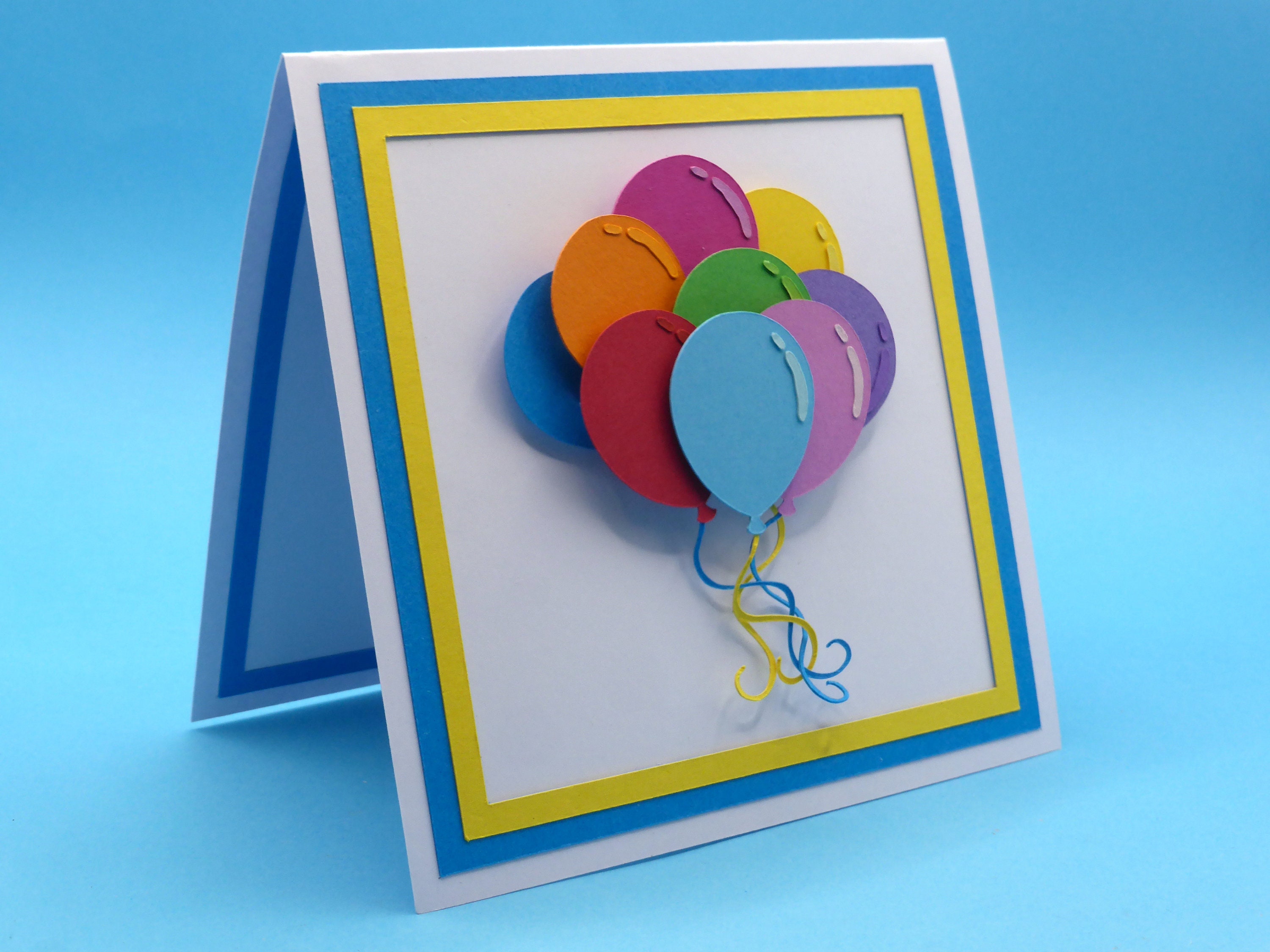 3D Pop up Handmade Birthday Card Featuring a Bright, Colourful Bunch of ...