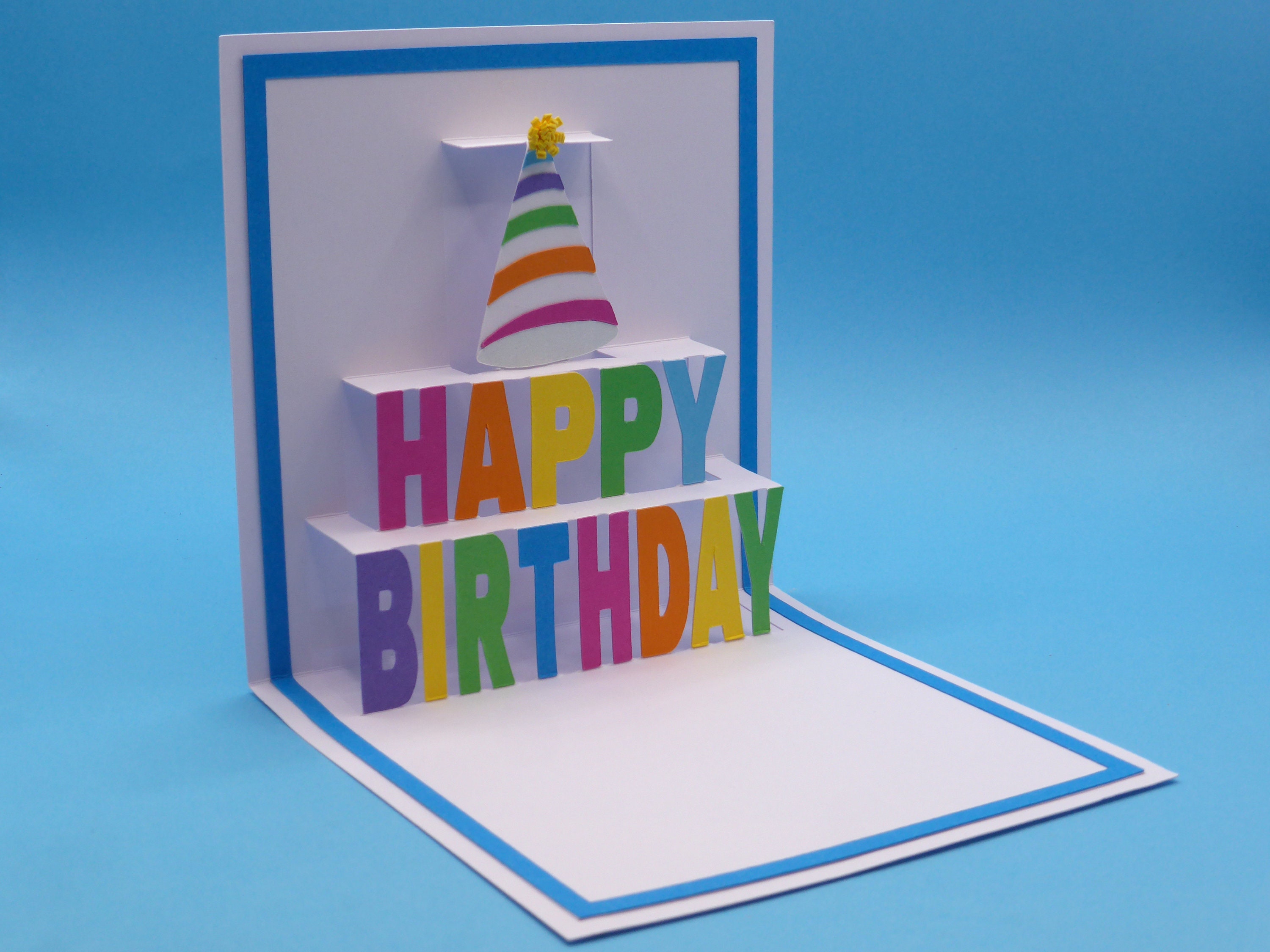 3D Pop up Handmade Birthday Card Featuring a Bright, Colourful Bunch of ...