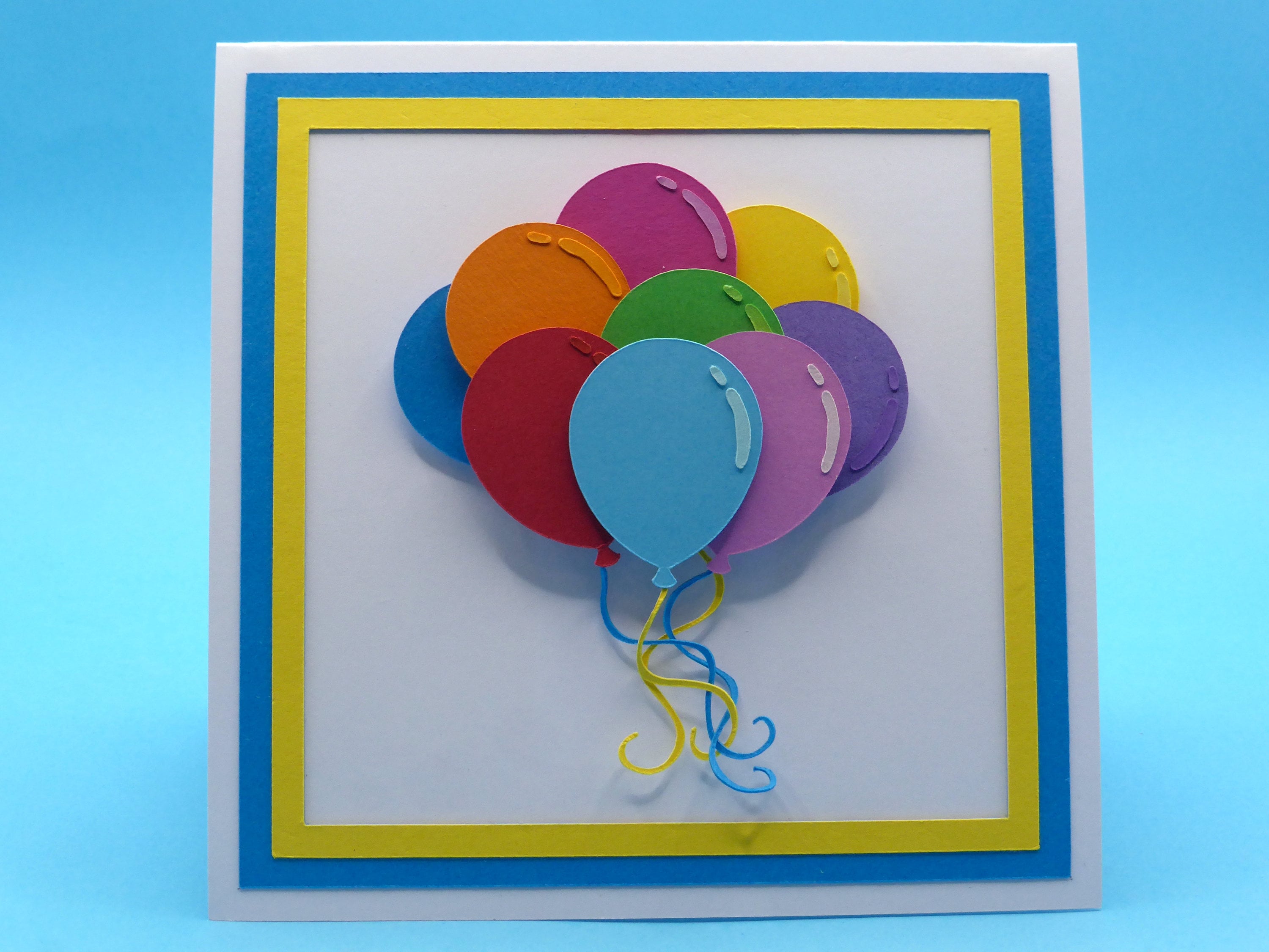 3D Pop up Handmade Birthday Card Featuring a Bright, Colourful Bunch of ...