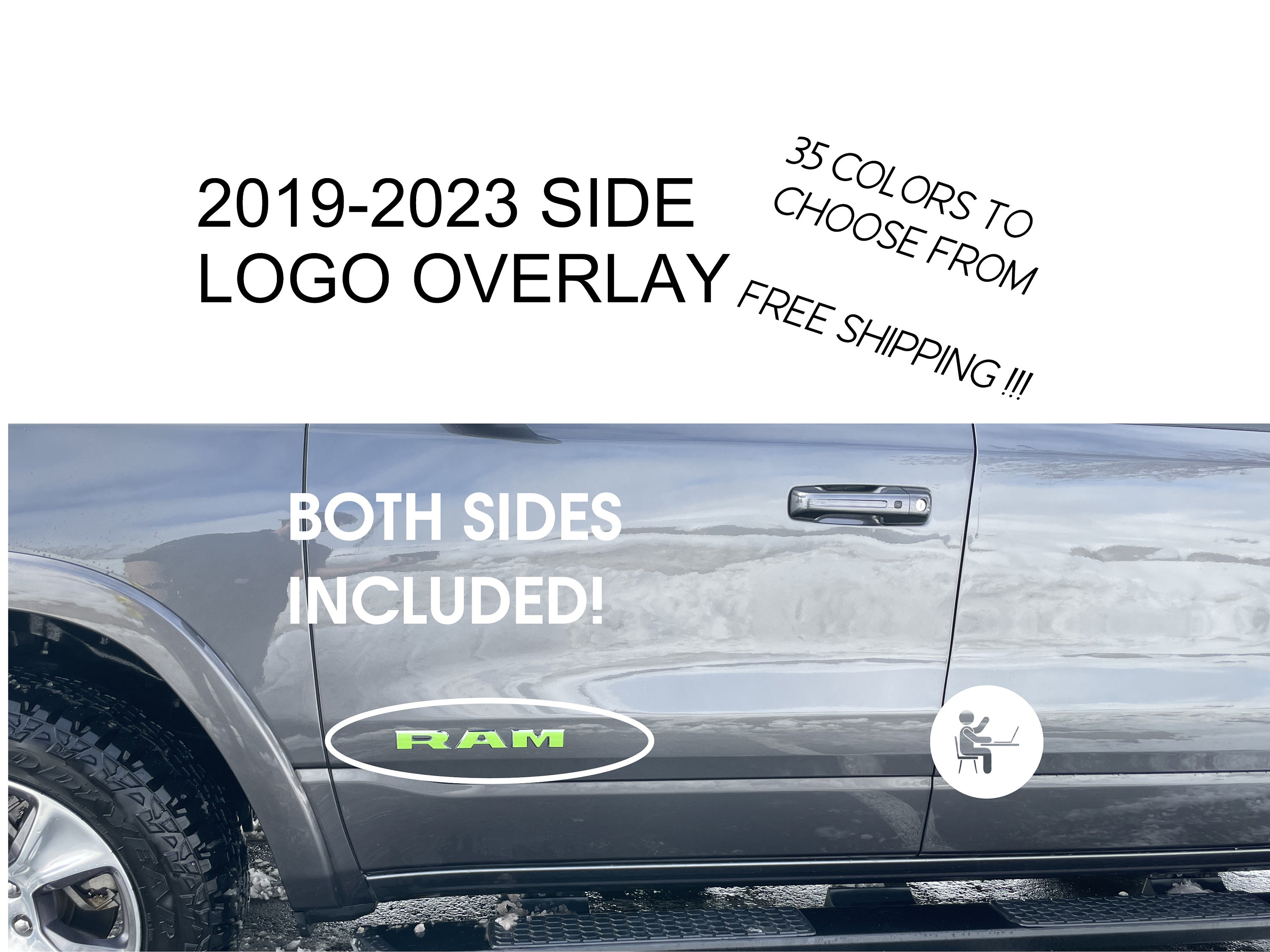 2019-2023 Color Your Chrome Truck Vinyl Overlay Decal - Etsy