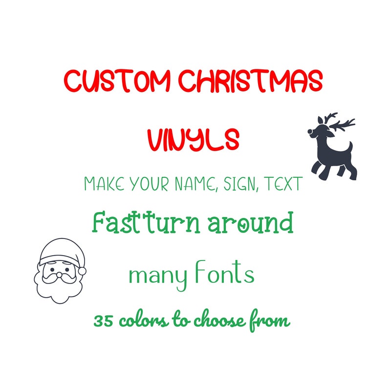 Vinyl Christmas Decals - Etsy