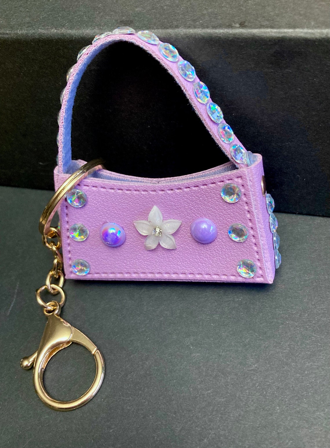 Mini Gem Purse Keychain - Etsy