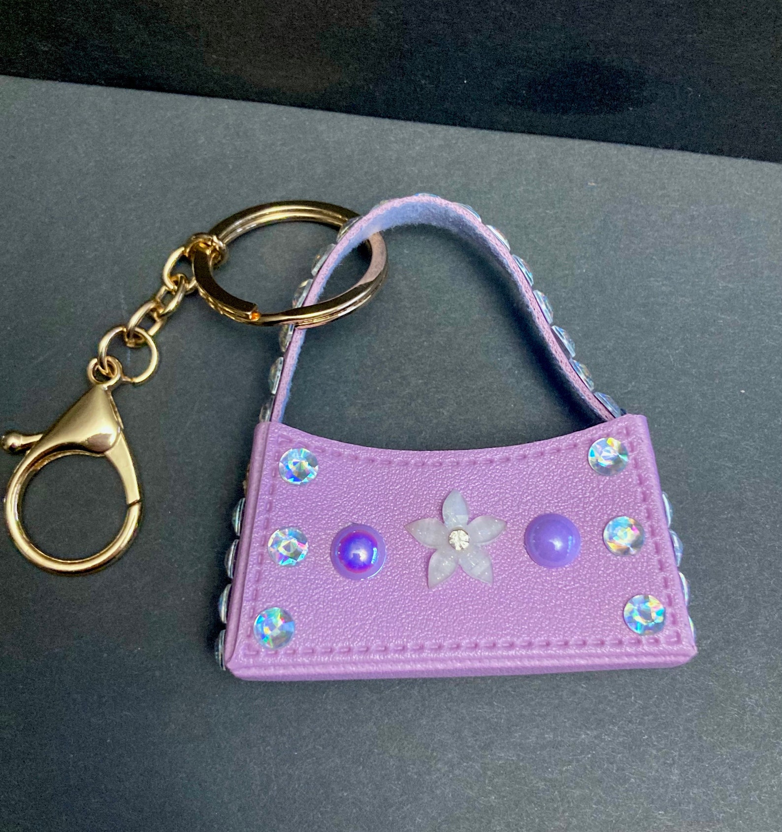 Mini Gem Purse Keychain - Etsy