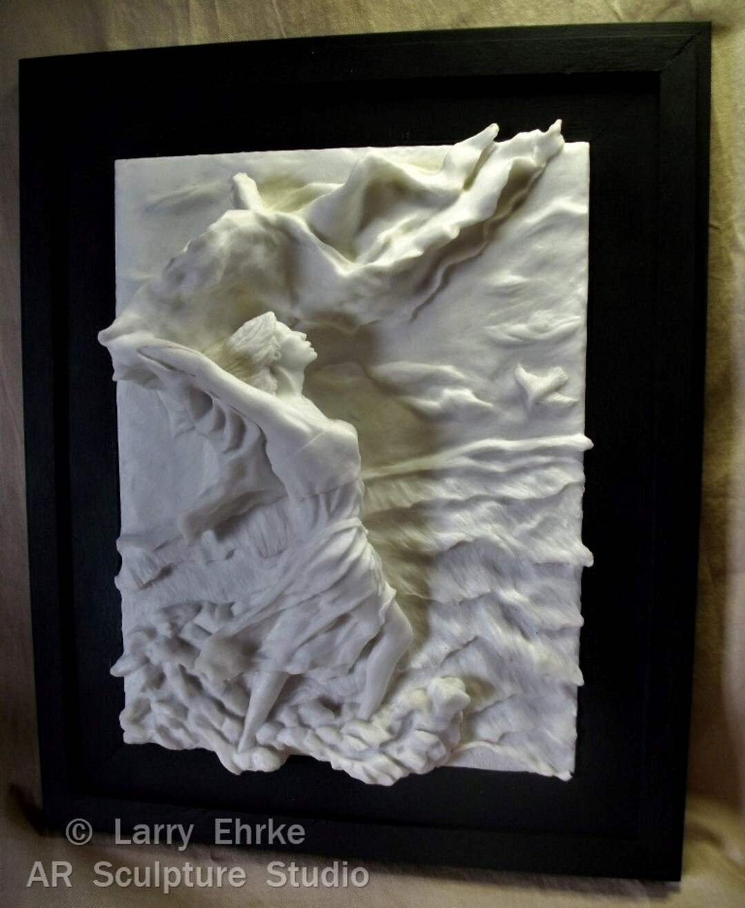 High Relief Wall Art, Elegant 3D Figure Sculpture Framed Artwork - Etsy