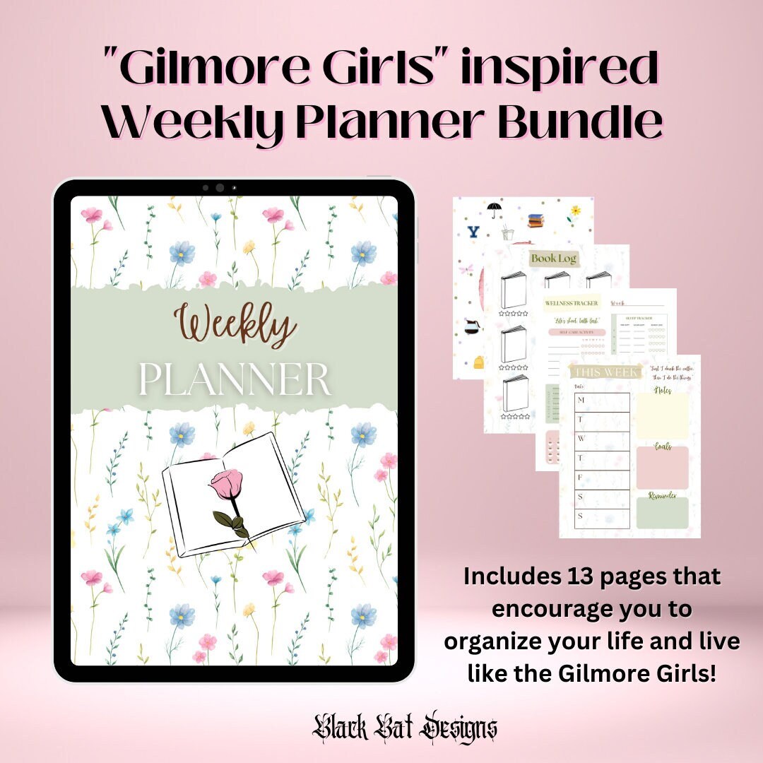 Gilmore Girls Inspired Weekly Planner Bundle | Printable PDF | Instant ...