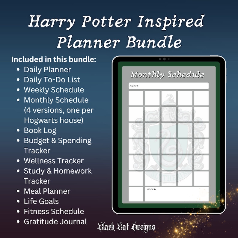 Wizard Planner Bundle Digital Planner Printable Planner Daily Planner ...