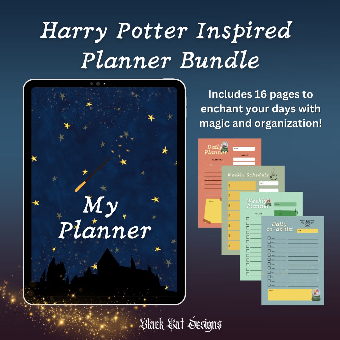Wizard Planner Bundle Digital Planner Printable Planner Daily Planner ...
