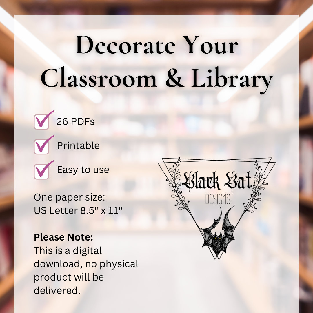 Classroom & Library Reading Themes Printable Monthly Themes Middle and ...