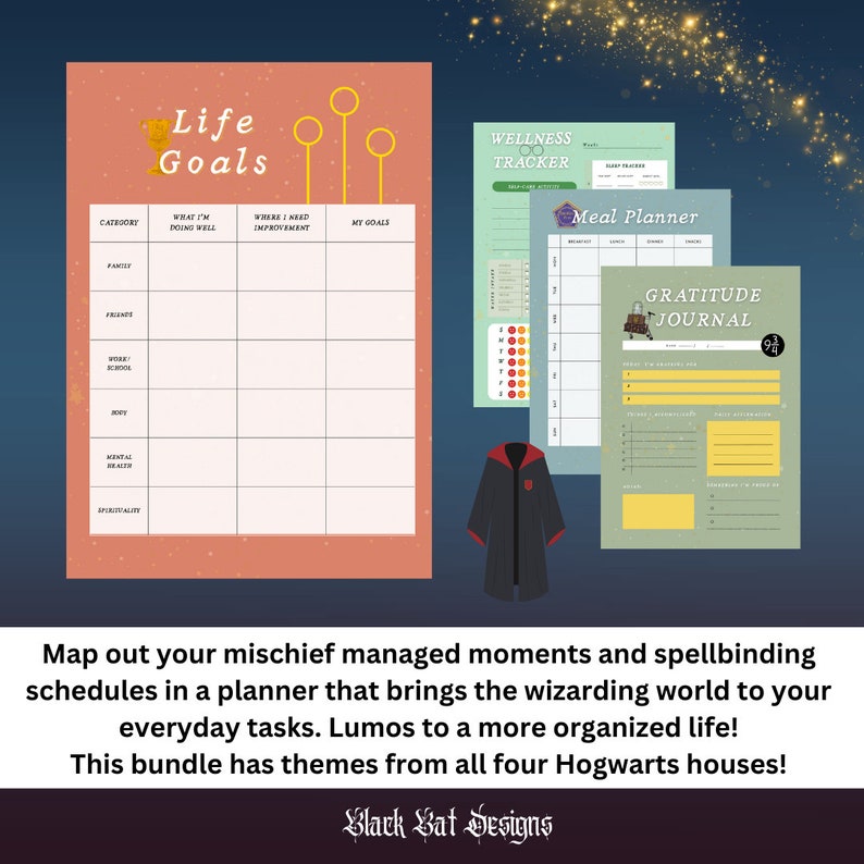 Wizard Planner Bundle Digital Planner Printable Planner Daily Planner ...