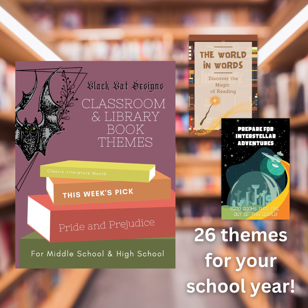 Classroom & Library Reading Themes | Printable Monthly Themes | Middle ...